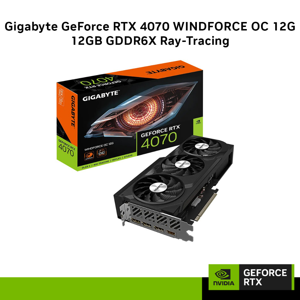 Gigabyte GeForce RTX 4070 WINDFORCE OC 12G 12GB GDDR6X Ray-Tracing ...