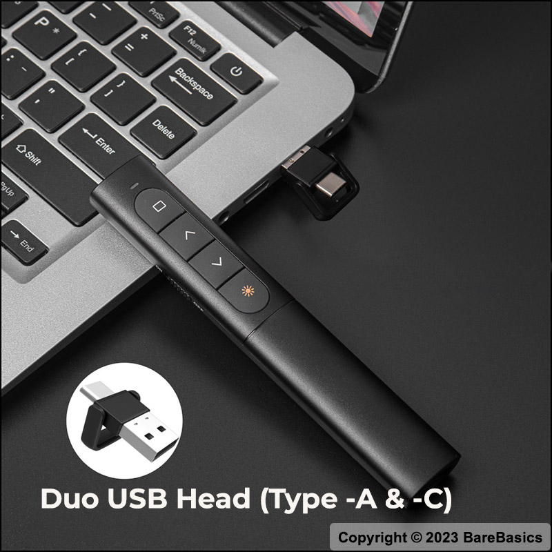 [SG Stock] Wireless Presentation Clicker Laser Pointer Mac Windows USB ...