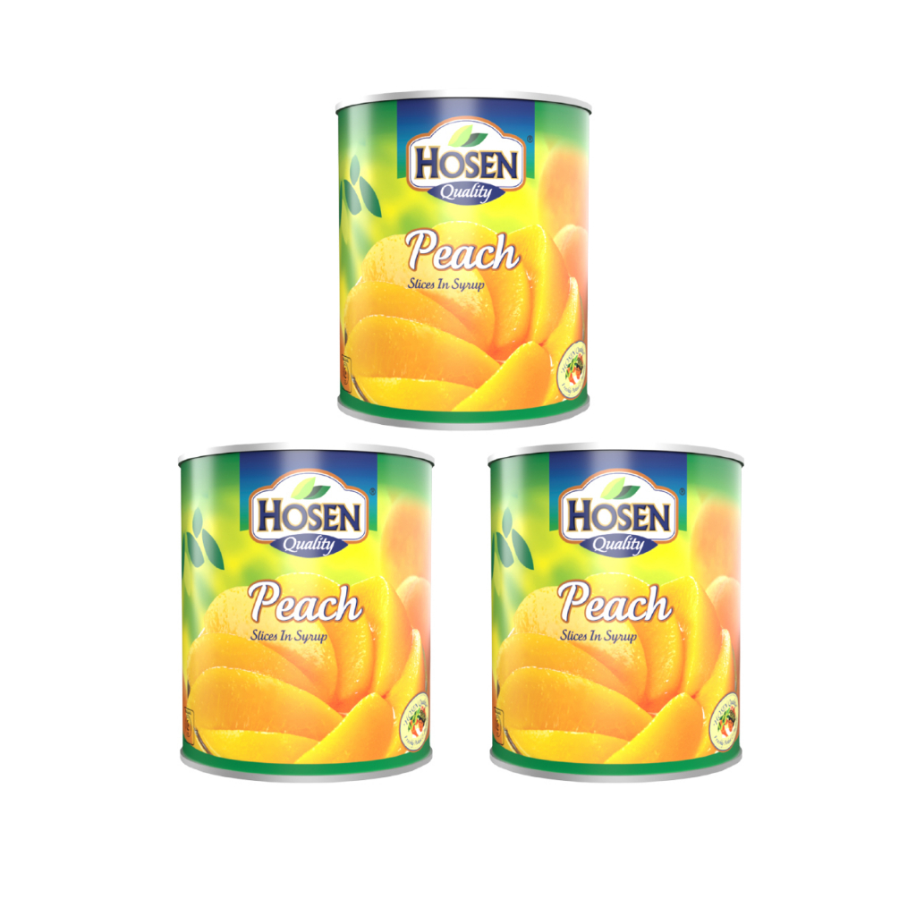 [Bundle of 3] Hosen Peaches Sliced Can Food 825g | Shopee Singapore