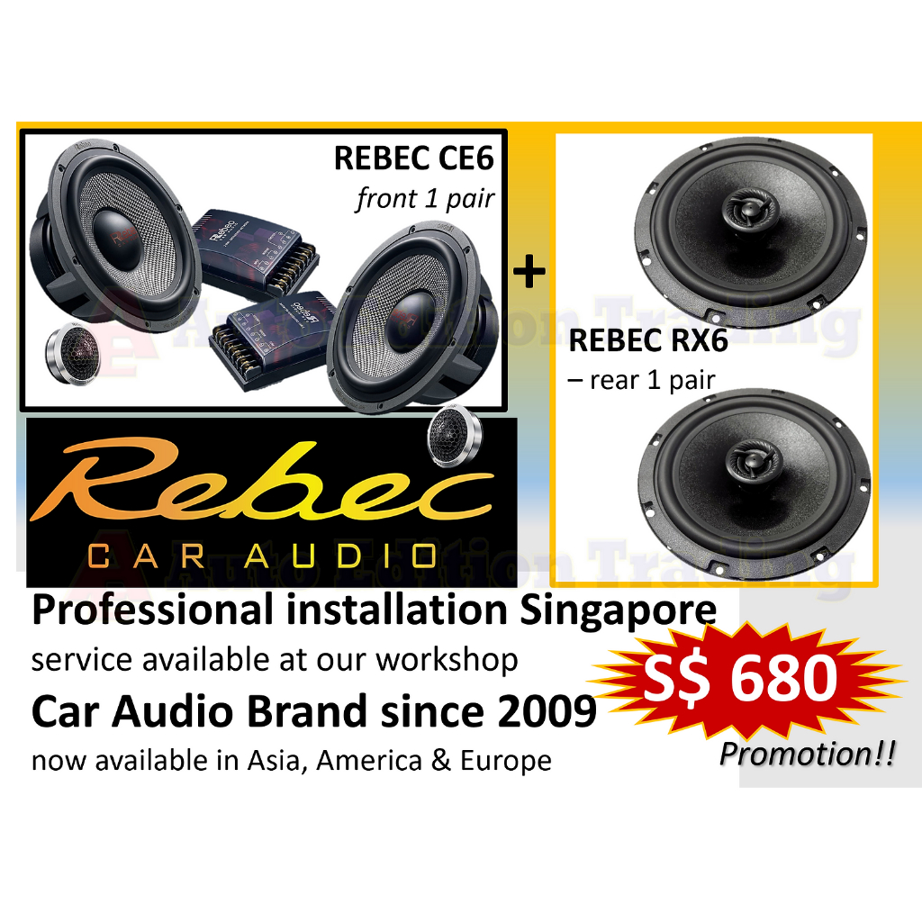 Rebec car speakers package - by Singapore Car Workshop - CE6 car ...