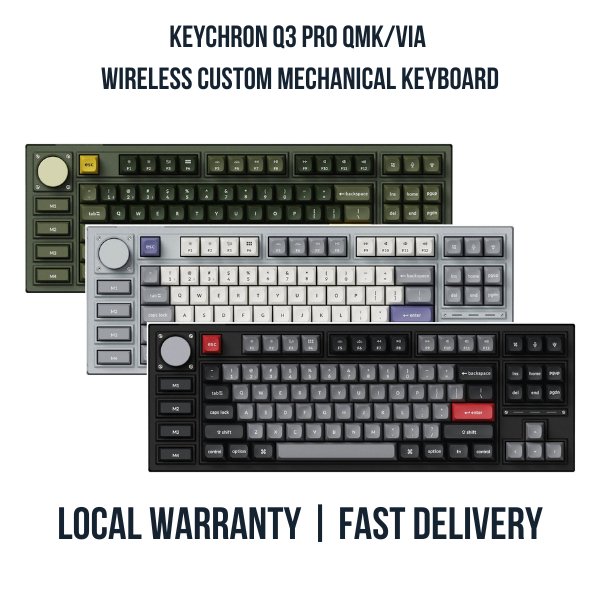 Keychron Q3 Pro QMK/VIA Wireless Custom Mechanical Keyboard | Shopee ...