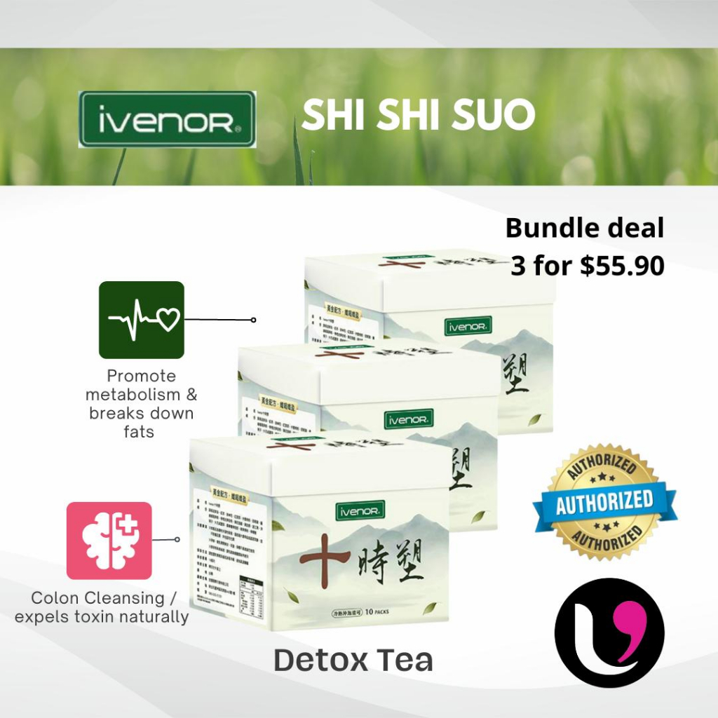 iVenor Shi Shi Su Detox Tea Bundle of 3 boxes (10 Packets/box) | Shopee Singapore