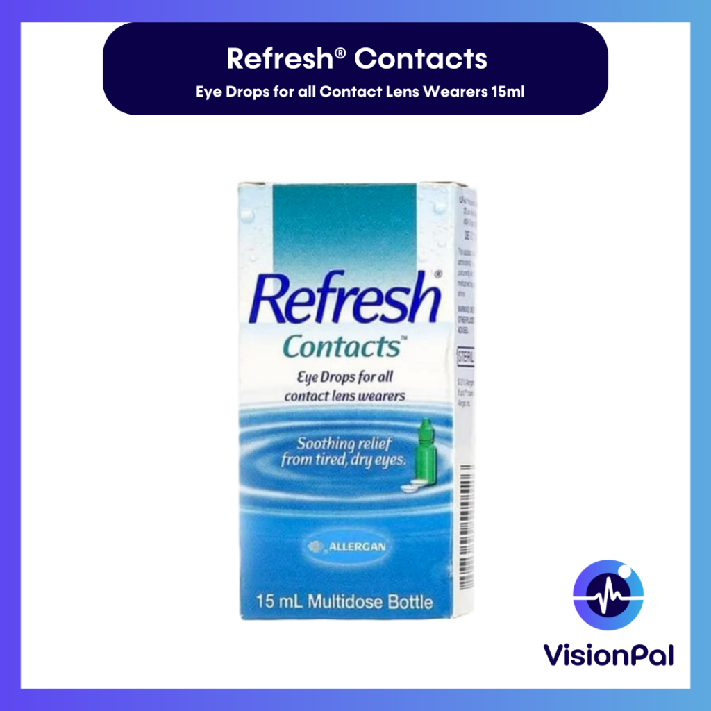 Allergan Refresh Contacts Eye Drops for all Contact Lens Wearers 15ml ...