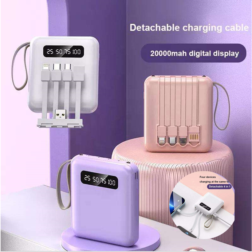 SG Local Stock FAST Charging Power Bank with Detachable Cable Mini ...