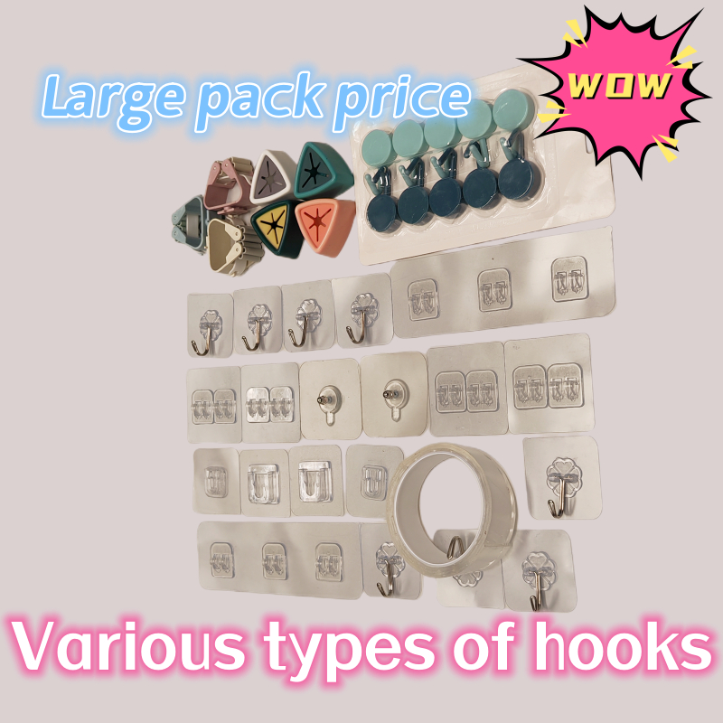 [sg stock]Hook Multi Choice Strong Wall Hook Mop hook Snap hooks 挂钩大全 ...