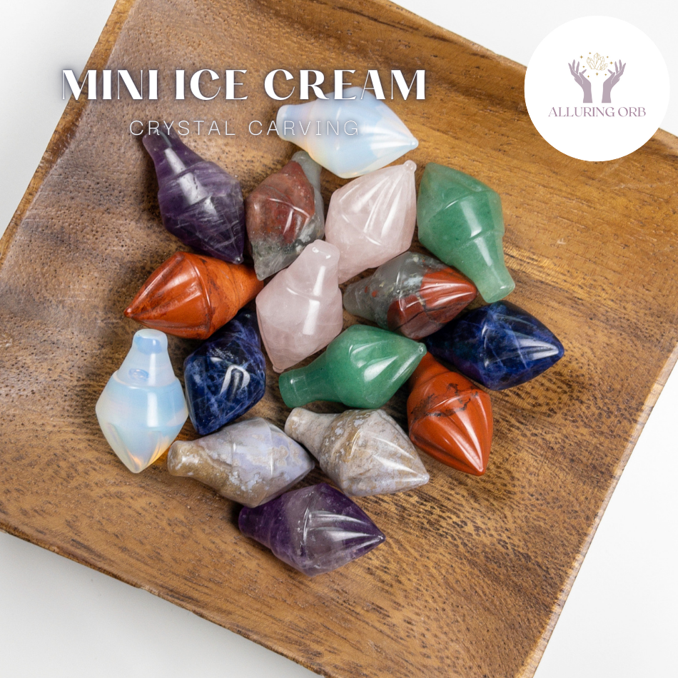 🔮🇸🇬 Mini Ice Cream | Crystal Carvings | Natural Crystals | Crystal ...