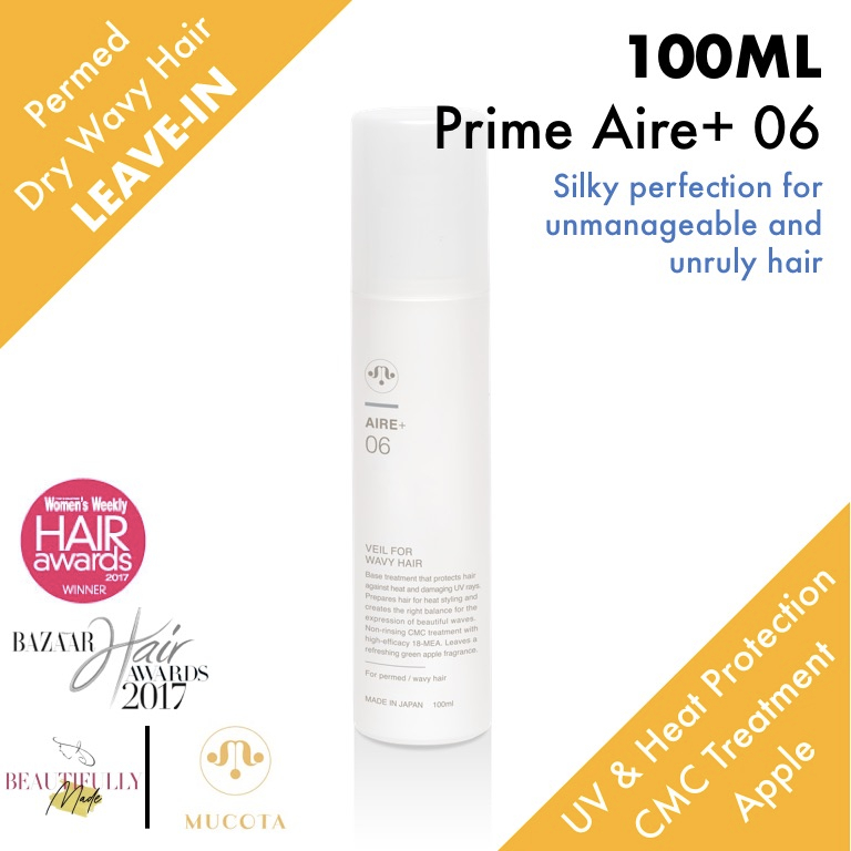 Mucota PRIME Aire+ 06 Veil for Wave 100g - For Dry Permed Wavy Hair • Leave In Treatment • UV ...
