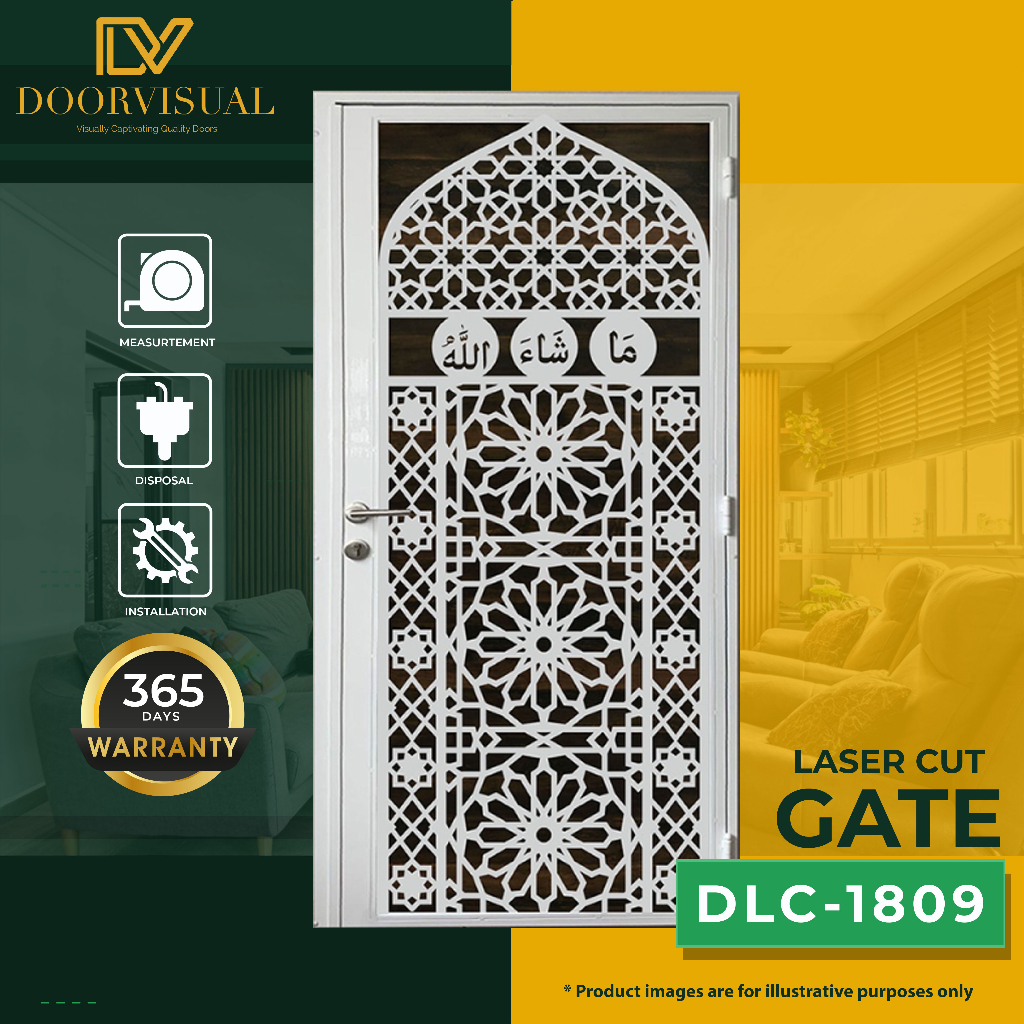 Laser Cut Gate DLC-1809 | Laser Cut Designer Gate For HDB / CONDO / BTO ...