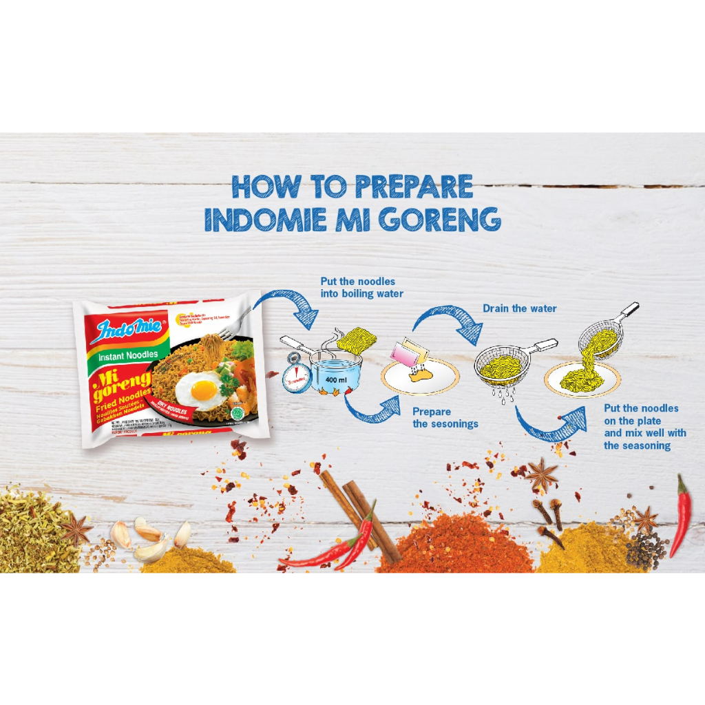INDOMIE Mee Goreng (Original) 40 PACK X 85G (PACKETS) | Shopee Singapore