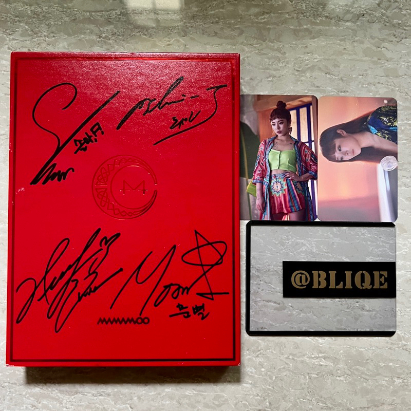 MAMAMOO Red Moon Official 7th Mini Album Printed Signature Wheein ...
