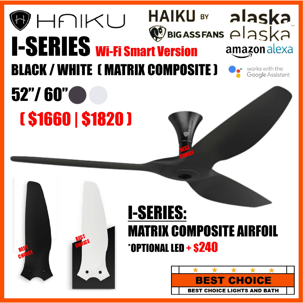 [Durable Composite] HAIKU I Series BIG ASS FANS 52/60inch, 7Speeds ...
