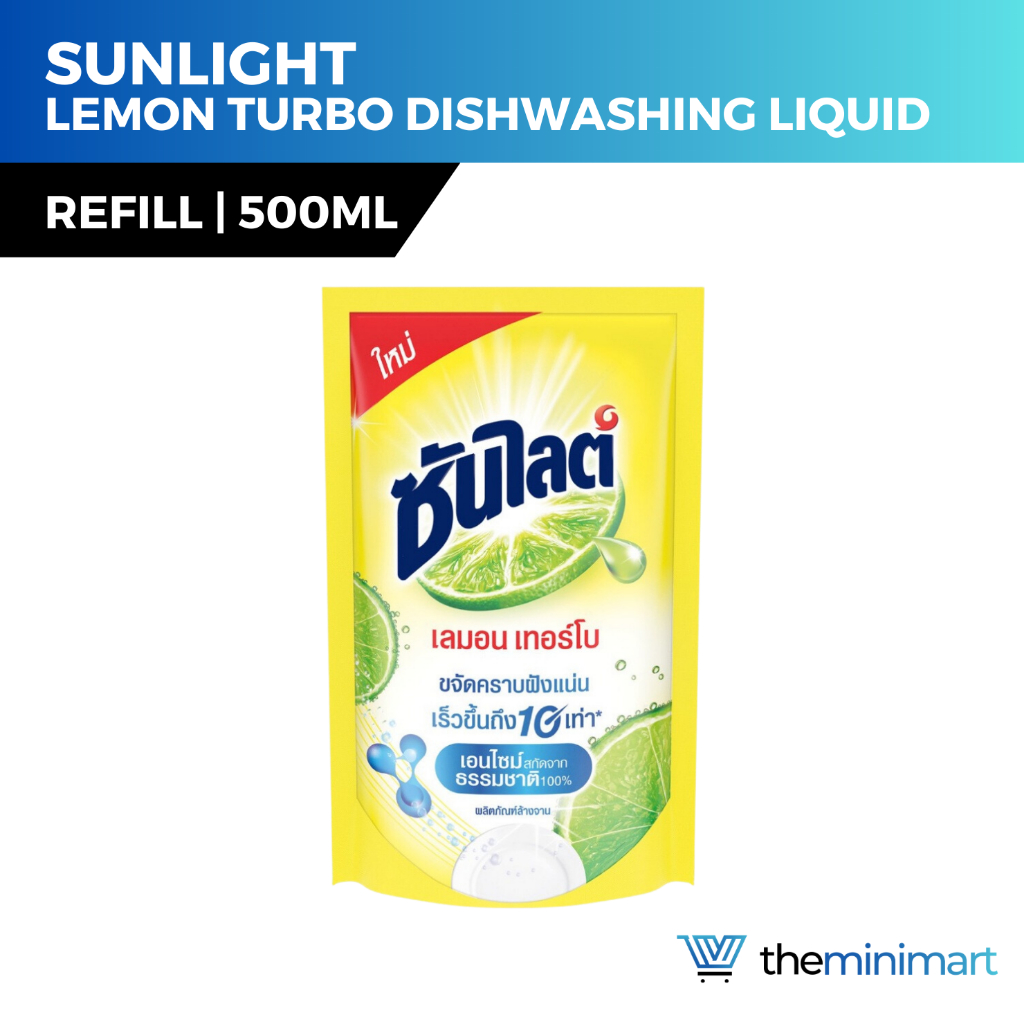Sunlight Lemon Turbo Dishwashing Liquid Refill 500ml | Shopee Singapore