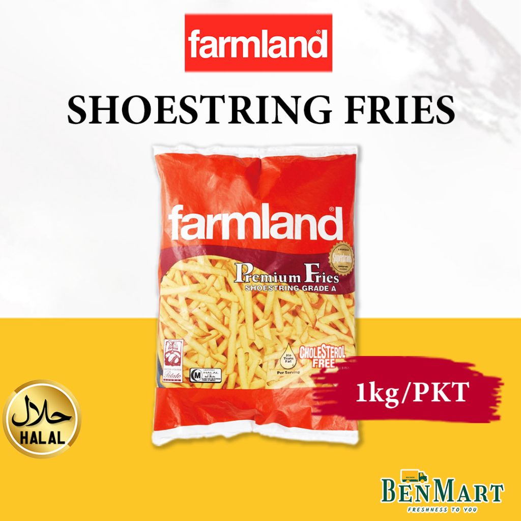 [BenMart Frozen] Farmland Premium Shoestring French Fries 1kg - Halal ...