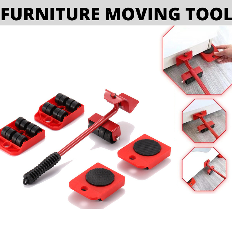 5Pcs Furniture Moving Tool Transport Lifting Mover Roller 150KG Load ...