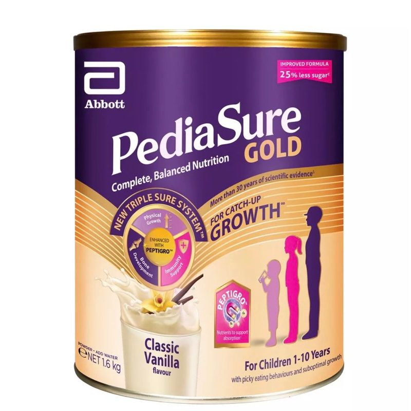 PediaSure® Gold with PeptiGroTM-Classic Vanilla 1.6kg | Shopee Singapore