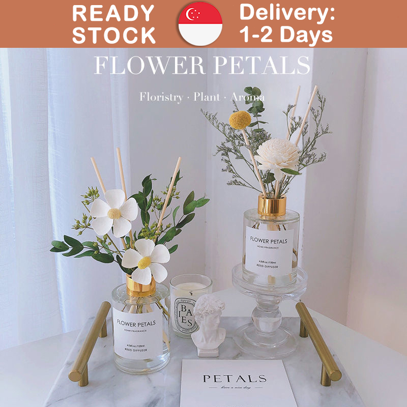 Dried Flower Reed Diffuser Oil Scented Stick Fragrance Set Air ...