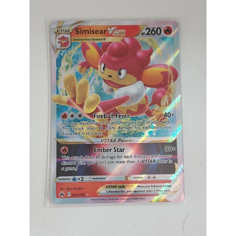Pokemon simisear vstar crown zenith card | Shopee Singapore