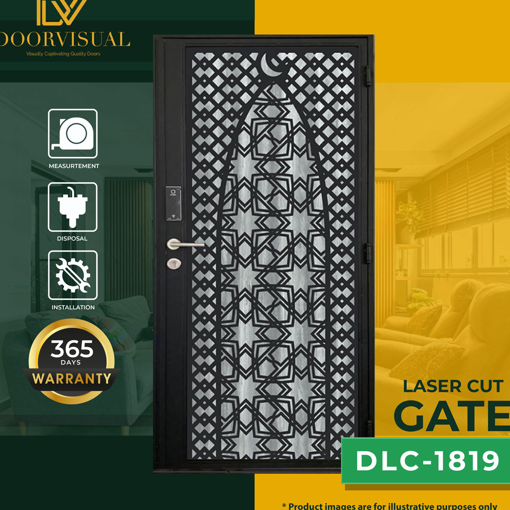 Laser Cut Gate DLC-1819 | Laser Cut Designer Gate For HDB / CONDO / BTO ...