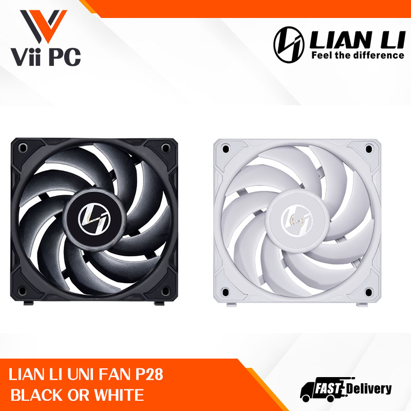LIAN LI UNI Fan P28 120mm Black or White UNI FAN style daisy-chainable ...
