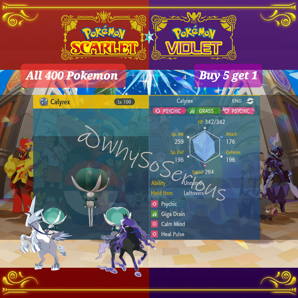 Pokemon Scarlet and Violet Battle Ready Calyrex (Digital Game Code ...