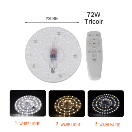 LED Ceiling Light Source 18W 24W 36W 48W 72 White/3 Color Light ...
