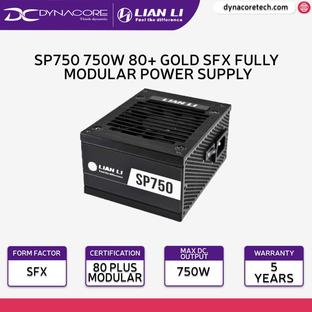 Lian Li SP750 750W 80+ Gold SFX Fully Modular Power Supply | Shopee ...