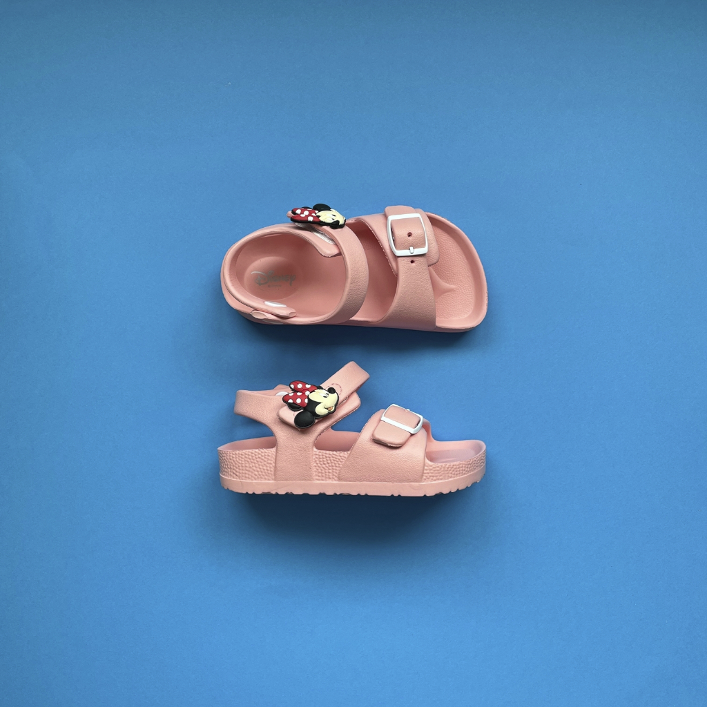 Disney Minnie Mouse Salmon Pink EVA Charm Sandals Children's Kids ...
