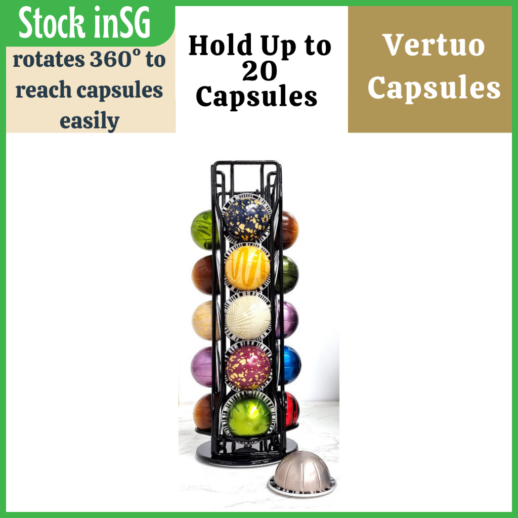 20 PCS NESPRESSO Vertuo Capsule Rotatable Metal Holder | Shopee Singapore