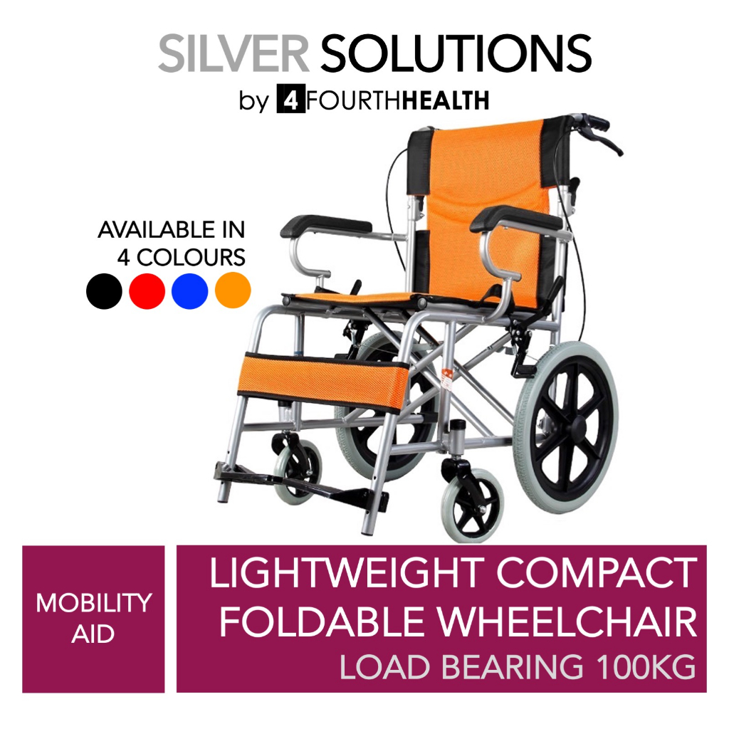 Compact Foldable Wheelchair | Portable & Lightweight | Load 100KG ...