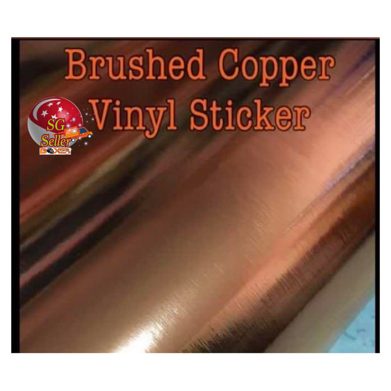 brushed hairline copper brown chrome vinyl sticker wrap.adhesive ...