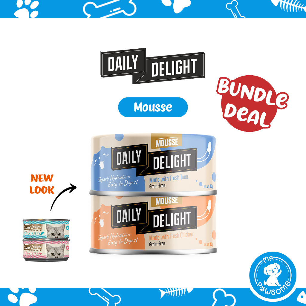 [As Low As $1.35/can] Daily Delight Mousse Cat Canned / Can Food 80g ...
