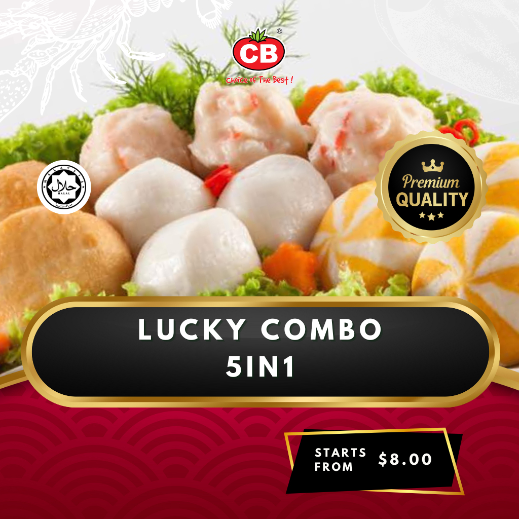 [CB] Lucky Combo 5IN1 - 500g | Steamboat Delights | Hotpot | Frozen Fish Tofu | Shabu Shabu ...