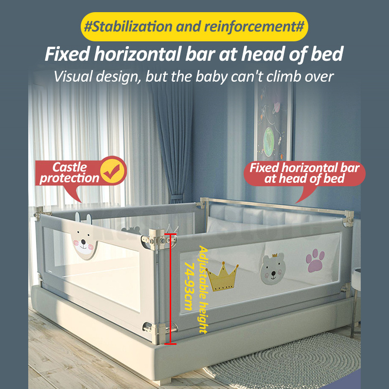 【SG Stock】baby bed Guard fence fall prevention vertical lift child bed ...