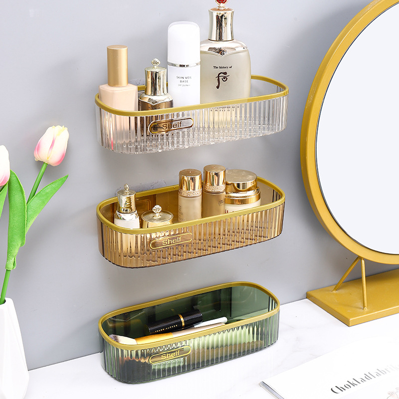 Light luxury bathroom shelf | bathroom acrylic rack wall-mounted toilet ...