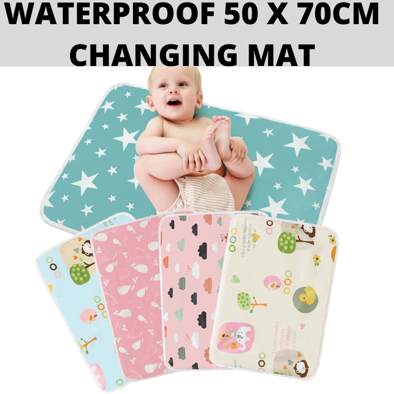 [3 for $9.90] Waterproof Reusable Baby Diaper Changing Mats 50x70cm ...