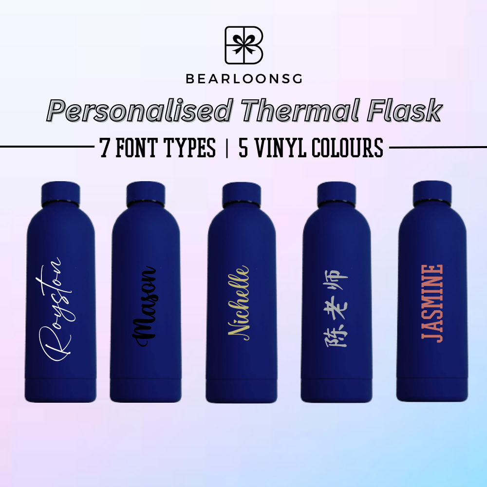 [SG Seller] Personalised Stainless Thermal Flask - Navy Blue | Shopee ...