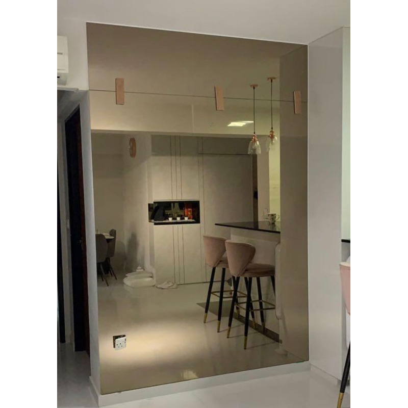 Custom Made Bronze Tinted Wall Mirror | Shopee Singapore