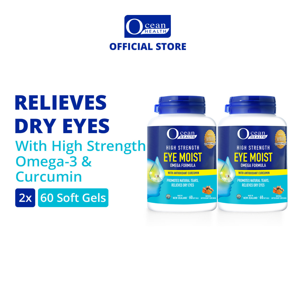 [Bundle of 2] High Strength Eye Moist Omega Formula (60s)- Ocean Health ...
