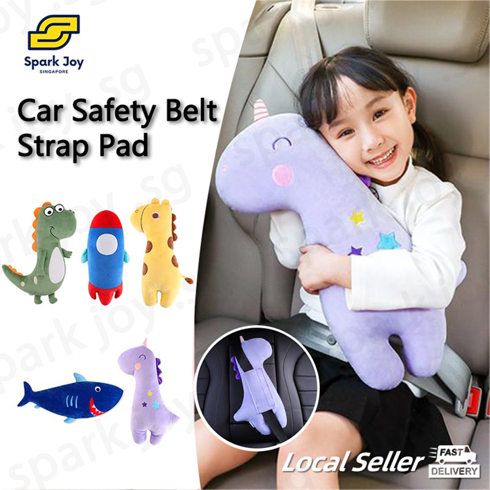 【SG】Car Seat Belt Strap Pad Covers Neck Pillow Travel Shoulder Cushion ...