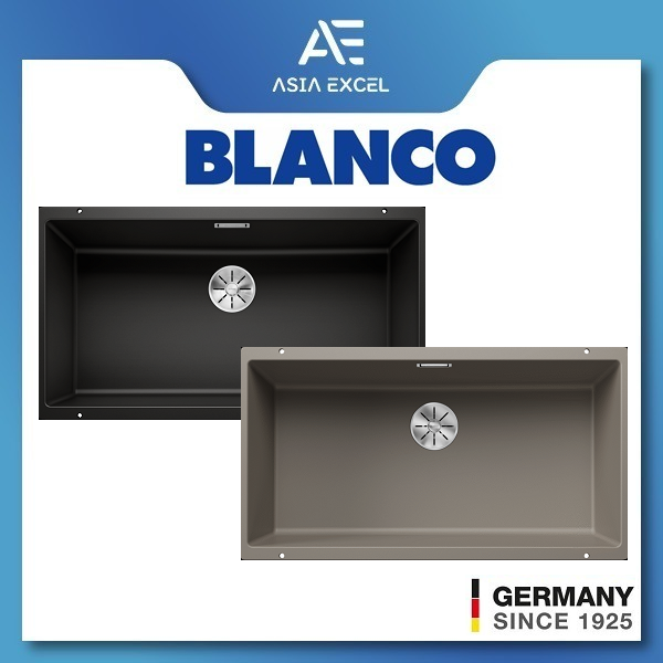 BLANCO SUBLINE 800-U 83CM BLACK SINGLE BOWL GRANITE KITCHEN SINK ...