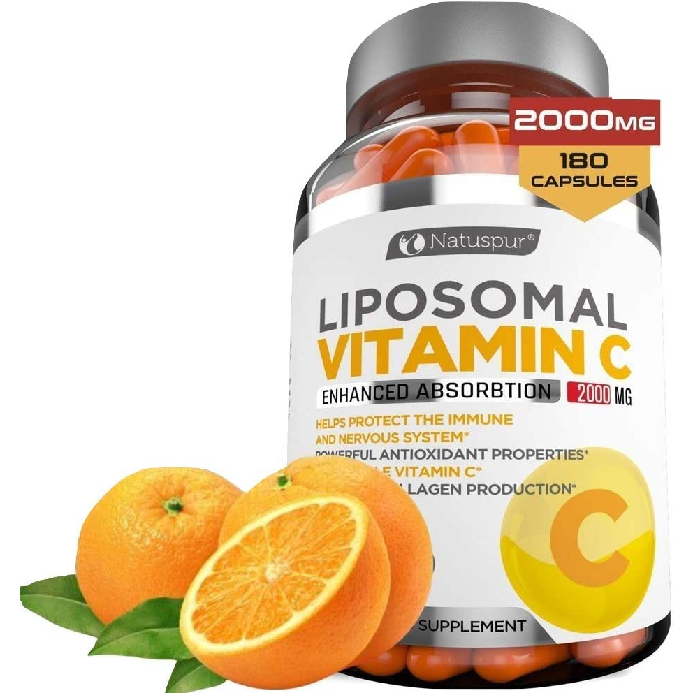 Premium Liposomal Vitamin C 2000mg - 180 Capsules –Ultra Potent High ...