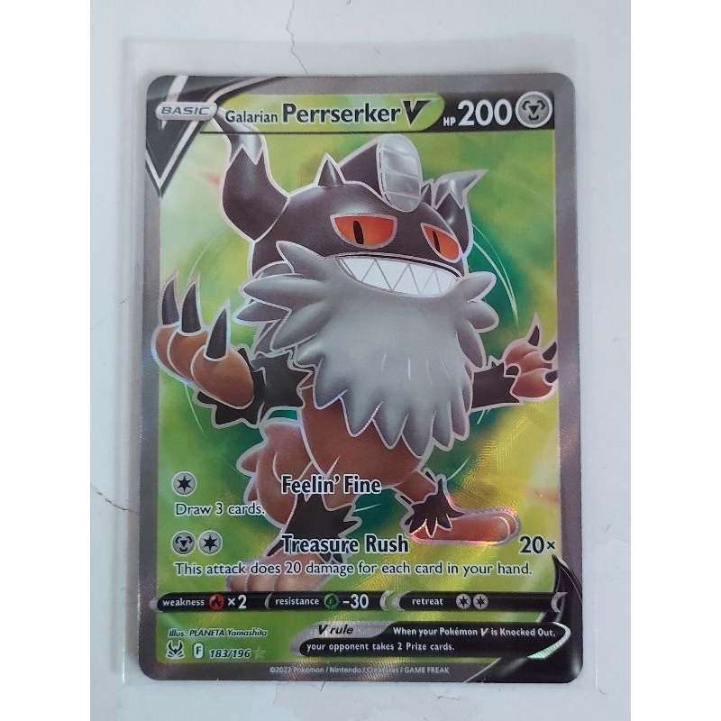 Pokemon galarian perrserker v full art lost origin card | Shopee Singapore