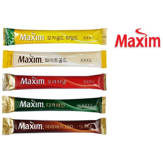 Maxim Korean Instant Coffee Stick Collection 5 Types 10 Sticks Each ...
