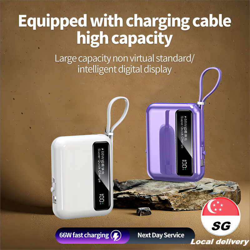 2023 latest 66W super fast charging with cable charging treasure ...