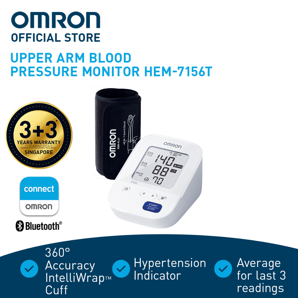 Omron Upper Arm Blood Pressure Monitor HEM-7156T [ 3+3 years warranty ...