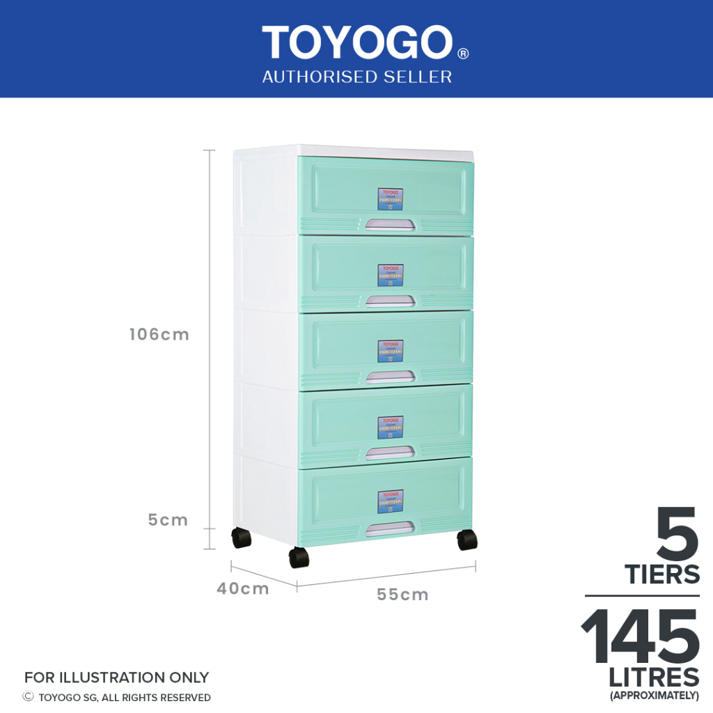 Toyogo 609-4 609-5 609-6 Plastic Storage Cabinet / Drawer | Shopee ...