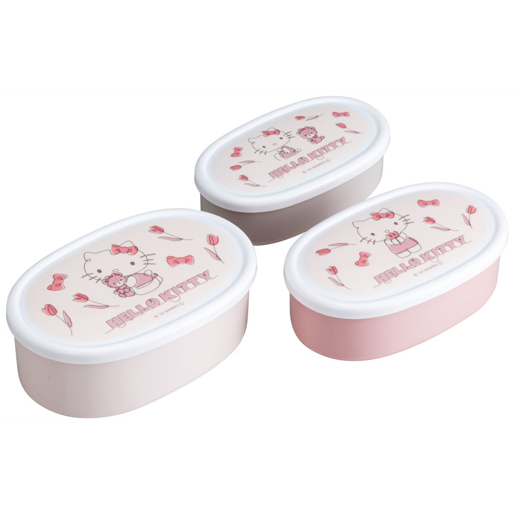 Hello kitty , Miffy lunch box container storage 3-piece set (skater ...