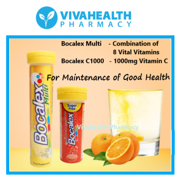 Bocalex Multivitamins and Vitamin C 1000mg Effervescent Tablet | Shopee ...