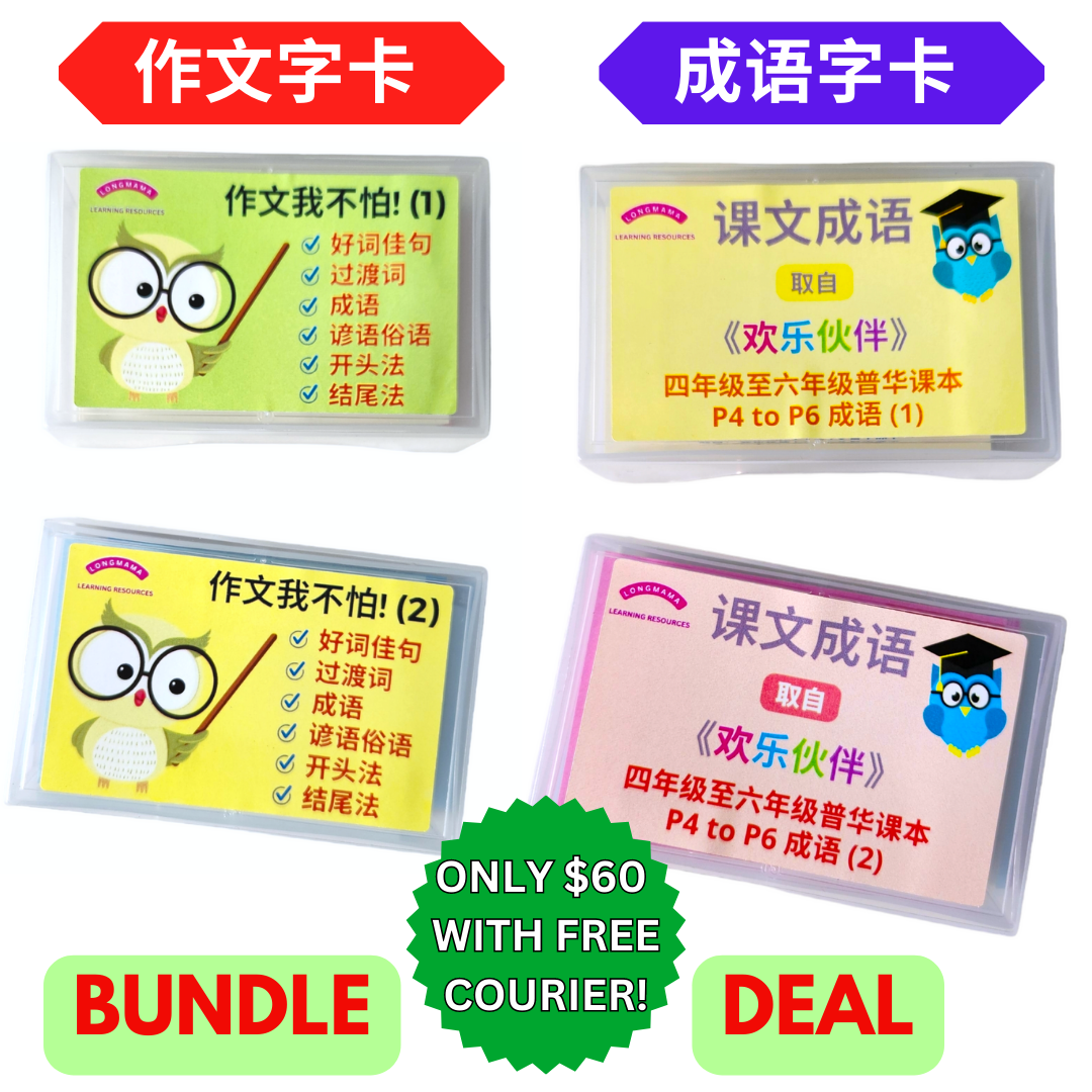 Chinese Compo and Chinese Idioms Flashcards | Chinese PSLE Flashcards ...