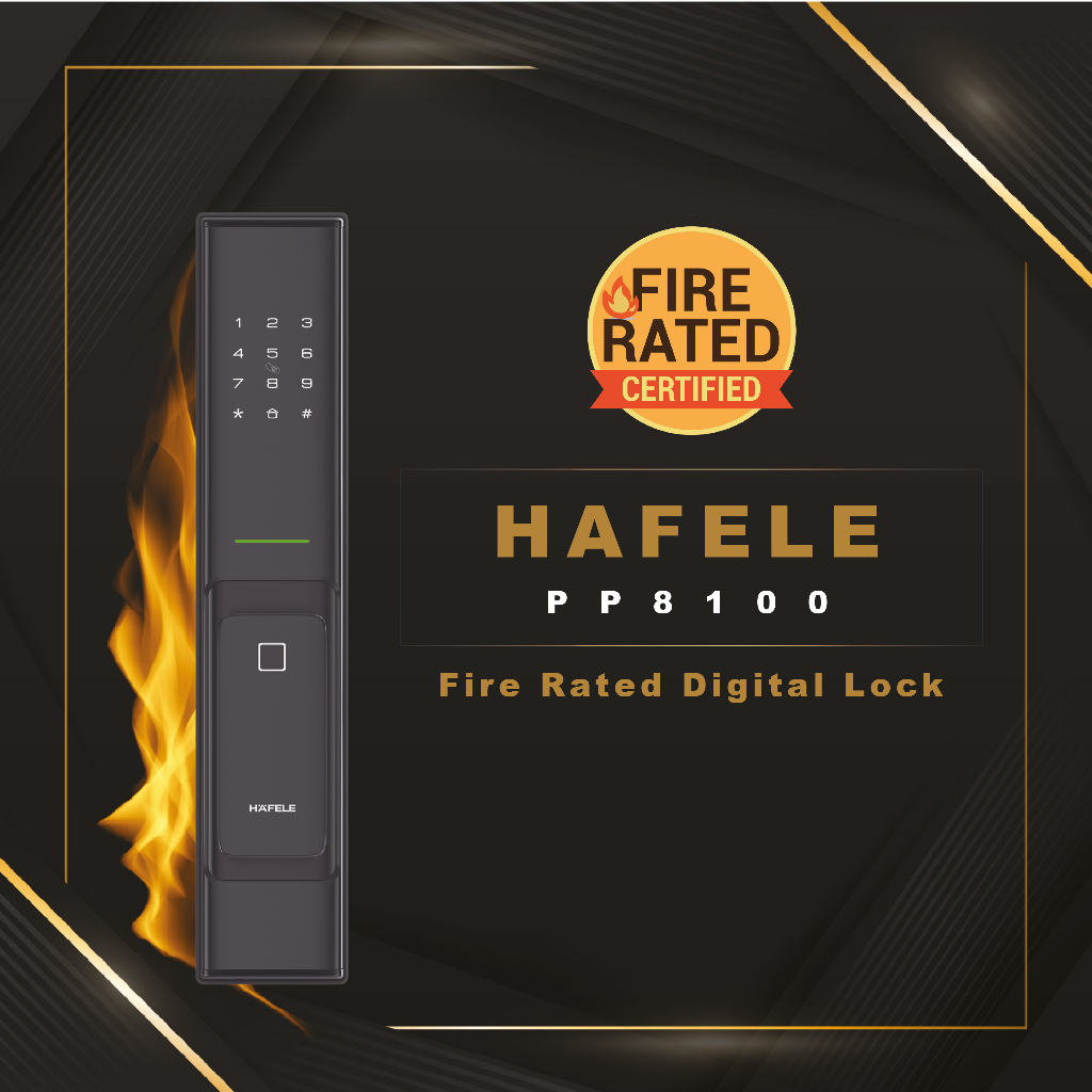 Fire rated Hafele PP8100 Digital Door Lock | Fire Resistant up to 60 ...